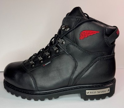 Red Wing 971 Motorcycle Boots, Mens 8D, Steel Toe, Black Leather, Never ...