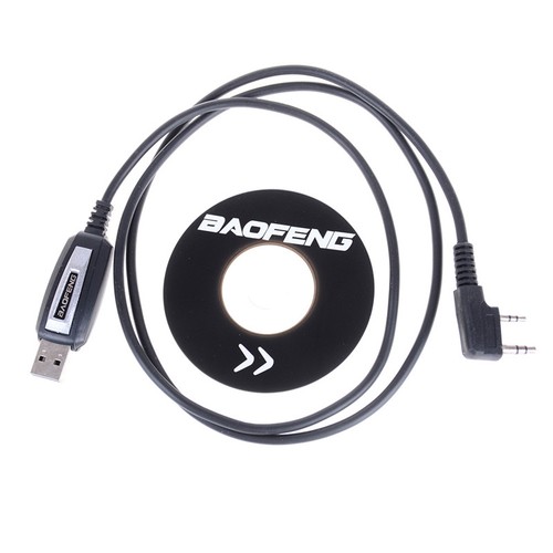 1Set USB 2Pin Programing Cable With Software CD For Baofeng UV-5R BF ...