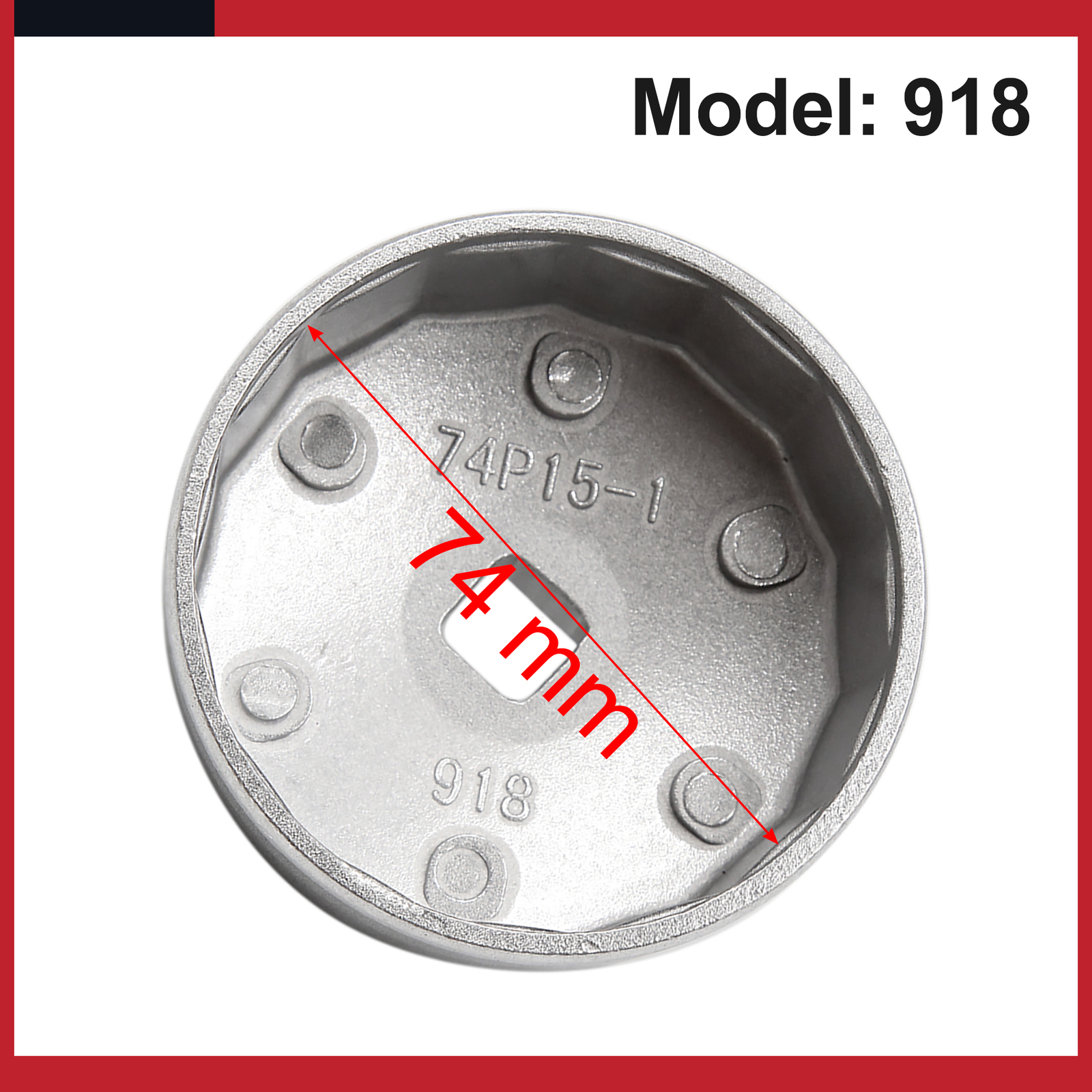 Universal Car 74mm 15 Flute Oil Filter Cap Wrench Socket Removal Tool ...