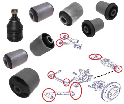 Rear Ball Joint Control Trailing Arm Bushes Bushings Mitsubishi Shogun ...