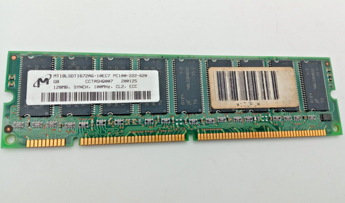 MT18LSDT1672AG-10EC7 MICRON 128MB SDRAM 100MHZ PC100 168 PIN ECC DIMM ...