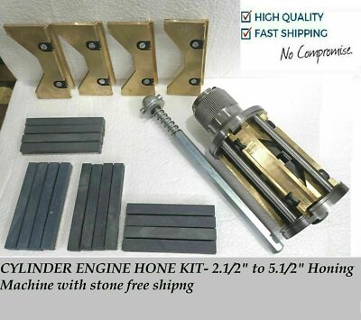 CYLINDER ENGINE HONE KIT- 2-1/2" to 5-1/2" Honing Machine + 4 Grit ...