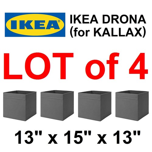 LOT of 4 brand new IKEA DRÖNA DRONA storage boxes drawers for KALLAX ...