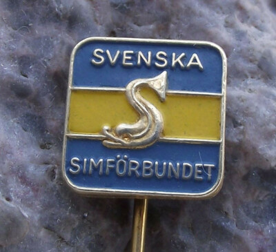 Vintage Swedish Svenska Swimming Association Sweden Fish Members Pin ...