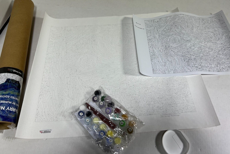 MASTERPIECE BY NUMBERS VAN GOGH STARRY NIGHT PAINT BY NUMBERS KIT ...