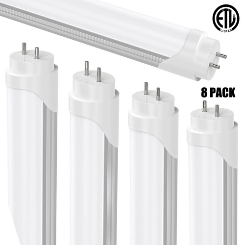8 Pack LED Tube Light Bulbs G13 T8 4FT Bi-Pin 28W Garage Workshop LED ...