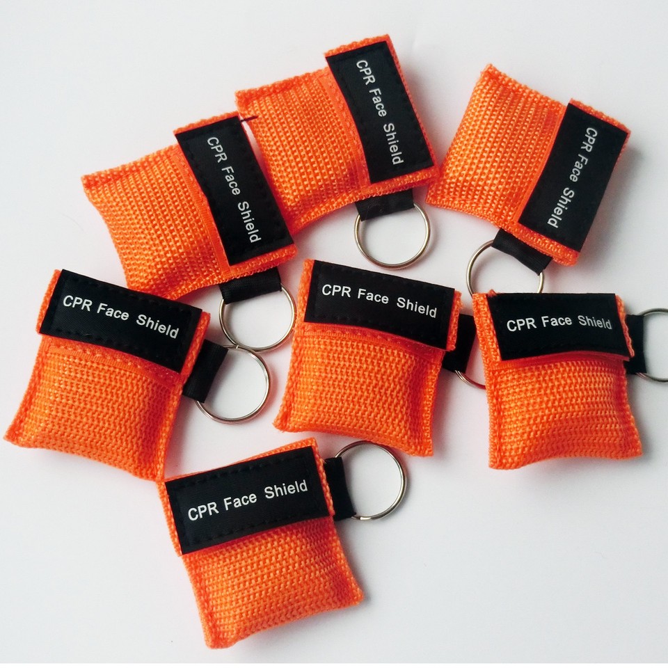 First aid Rescue CPR Barrier WITH KEYCHAIN CPR FACE SHIELD POCKET AED ...