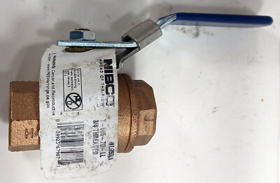 1 NEW NIBCO T-585-70-LL ¾” THREADED INLINE BALL BRASS VALVE NNB ***MAKE ...