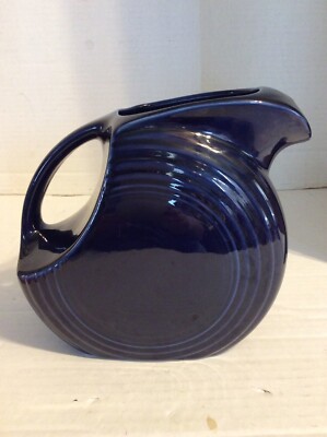 Fiestaware Cobalt Large Disc Pitcher Fiesta Dark Blue Pitcher Juice ...