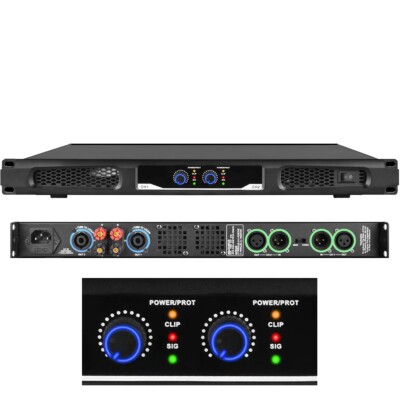 CA6200 2WD 2600W Digital Power Amplifier Stage Audio Speaker 1U Rack 2 ...