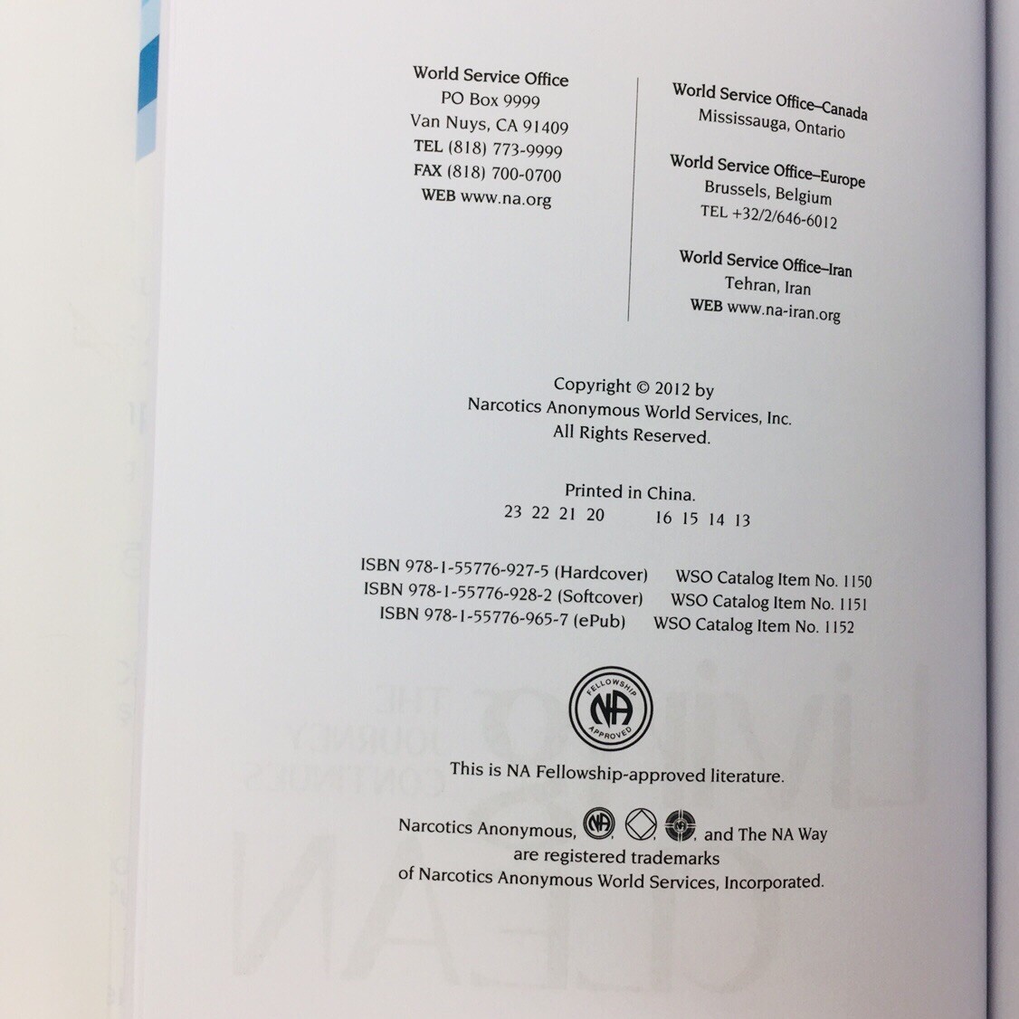 Living Clean The Journey Continues Narcotics Anonymous Hardcover 2012 ...