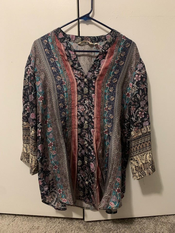 Soft Surroundings Women's Size XL 100% Silk Milarepa Blouse | eBay
