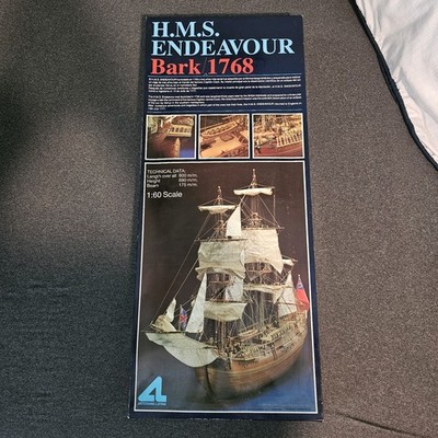 Artesania HMS Endeavor Bark 1768 1/60 Scale Captain Cook's Ship Boat ...