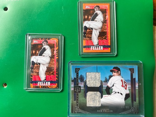 2, 2023 Topps Rip Mini Bob Feller Cleveland & 2023 National Treasure ...