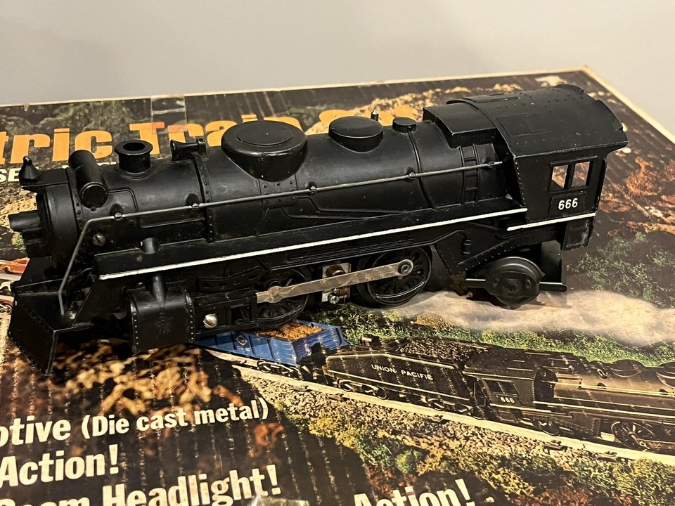 Vintage Marx 666 Steam Engine Train 52875 Set With Original Box Works ...