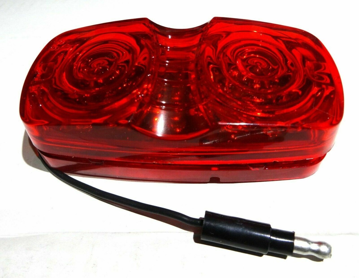 Truck Side Marker Light Red Bubble