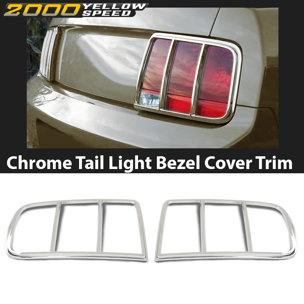 2Pcs Chrome Tail Light Bezel Covers Overlay Fit For 2005-2009 Ford ...
