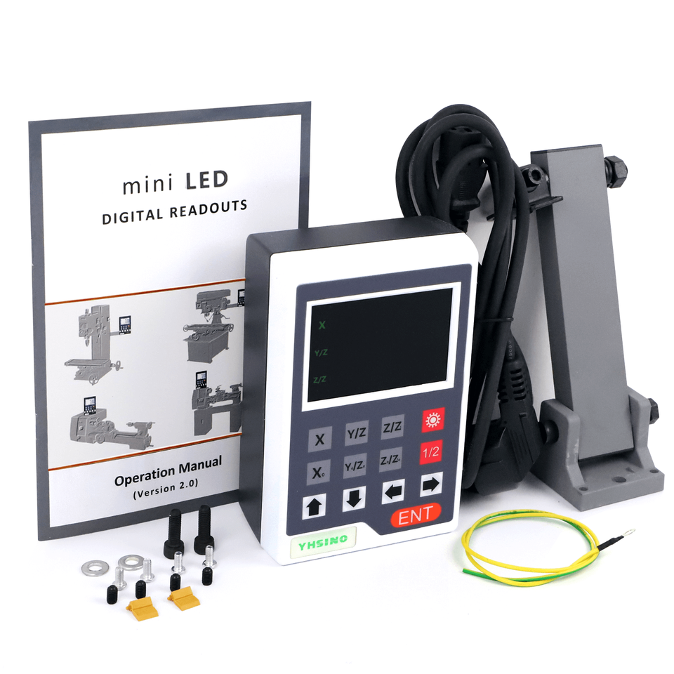 LED Digital Readout Dro Display+2pc Magnetic Scale for Mini Metal Lathe ...