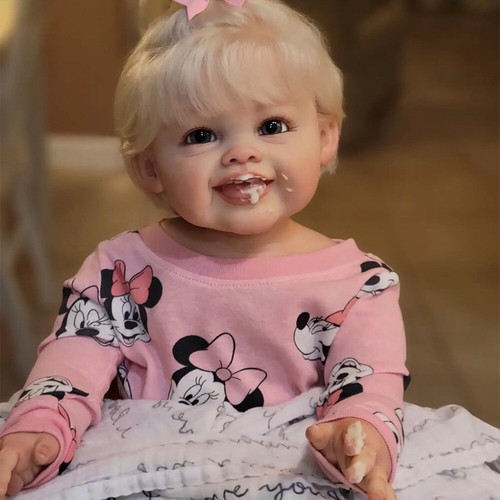 28in Devi Painted Reborn Baby Doll Toddler Rooted Hair Cloth Body Handmade Gift | eBay