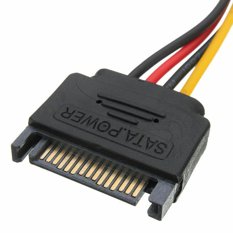 Serial ATA Male Power Cable to Molex IDE 4 pin Female Power Drive ...