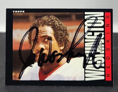 JOE WASHINGTON Signed 1985 Topps Football Card #191 Washington Redskins ...