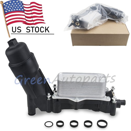 Oil Filter Housing Adapter w/Cooler for Chrysler Dodge Jeep Ram 3.6L ...