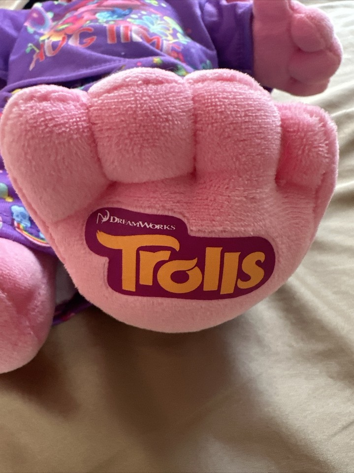 Build A Bear Trolls Poppy Plush 23" Stuffed Pink Doll with Trolls PJ’s ...