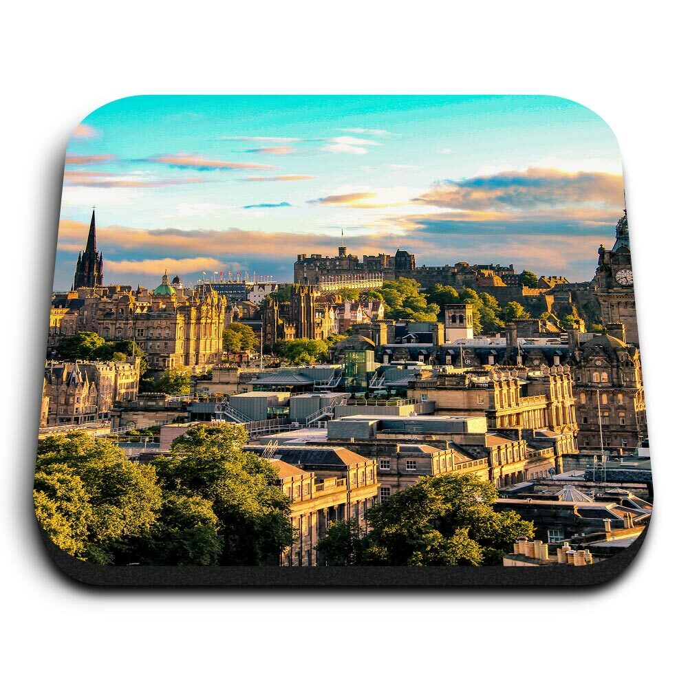 Square MDF Magnets - Edinburgh Castle Landscape Scotland #16234 | eBay