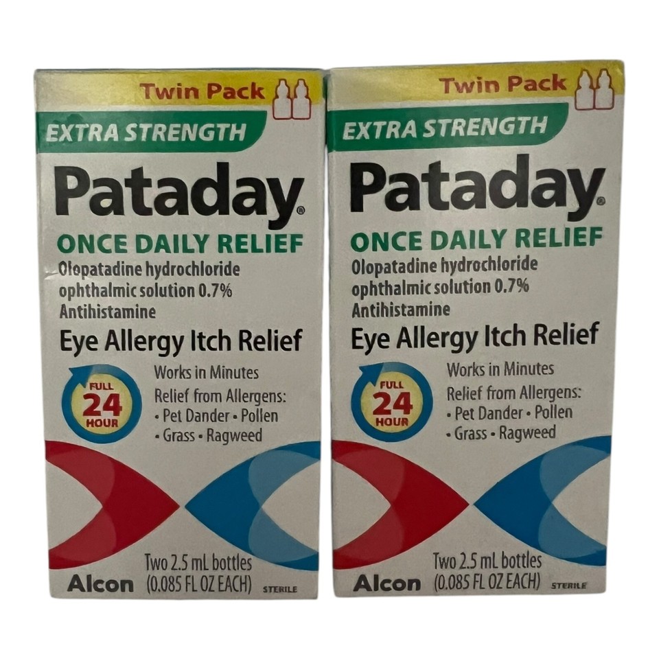 Pataday Eye Allergy Itch Relief, EXTRA STRENGTH TOTAL 4 BOTTLES NEW ...