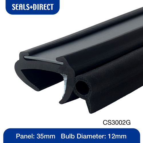 Caravan Motorhome Window Rubber Seal & Grey Insert (CS3002G). Fits 35mm ...
