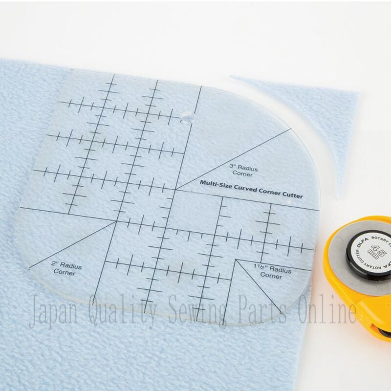 Non Slip Multi-size Curved Corner Cutter Quilt Ruler Round 1.5" 2" 3 ...
