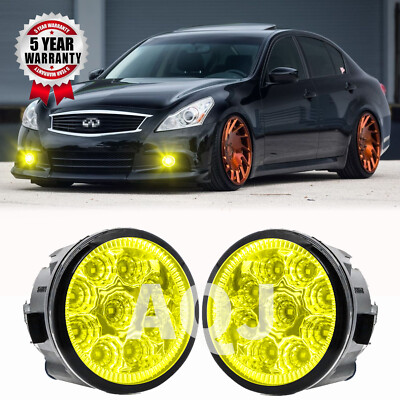 Pair Yellow Fog Light Lamp For Infiniti G25 G37 Q70 Sedan 2010 2011 ...
