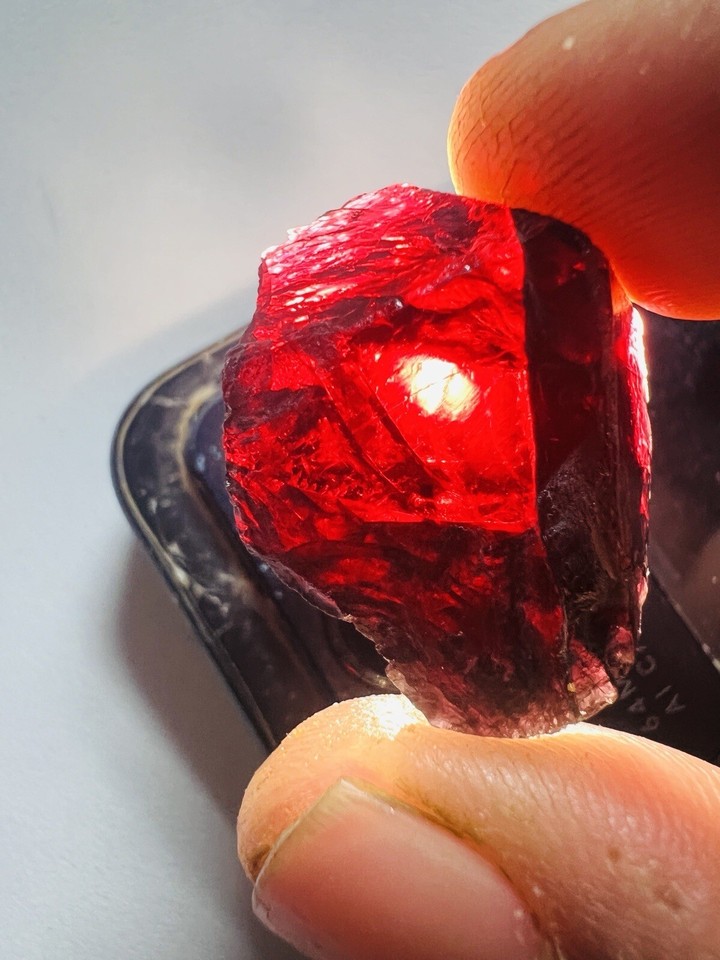 Garnet Rough 60.25 Ct Large Raw Natural Garnet stone 100% red garnet ...