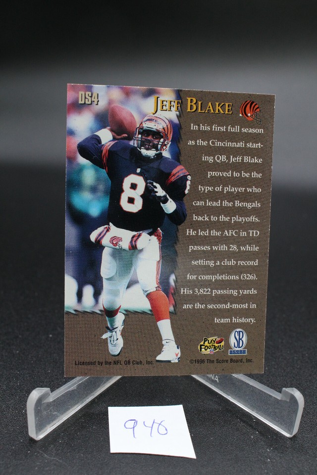 1996 Pro Line II Memorabilia Stretch Drive Silver Signature Jeff Blake ...