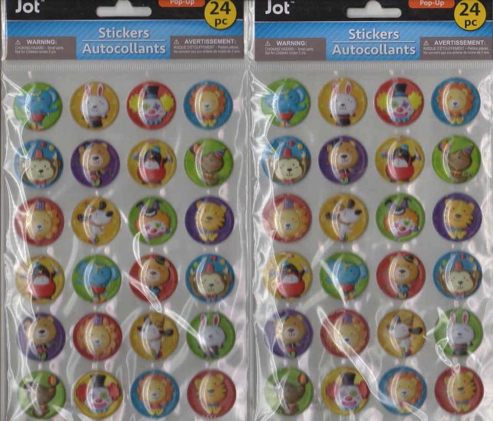 Jot Pop-Up Assorted Stickers(New)2 Packages/In All 48 Stickers | eBay