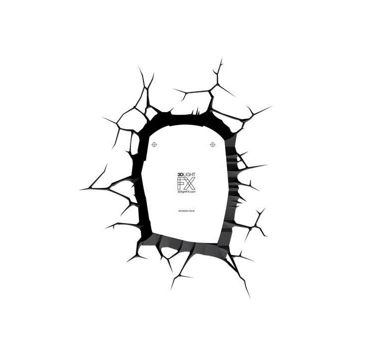 3D Deco Light FX Avengers Replacement Crack Wall sticker Led Wall Light ...