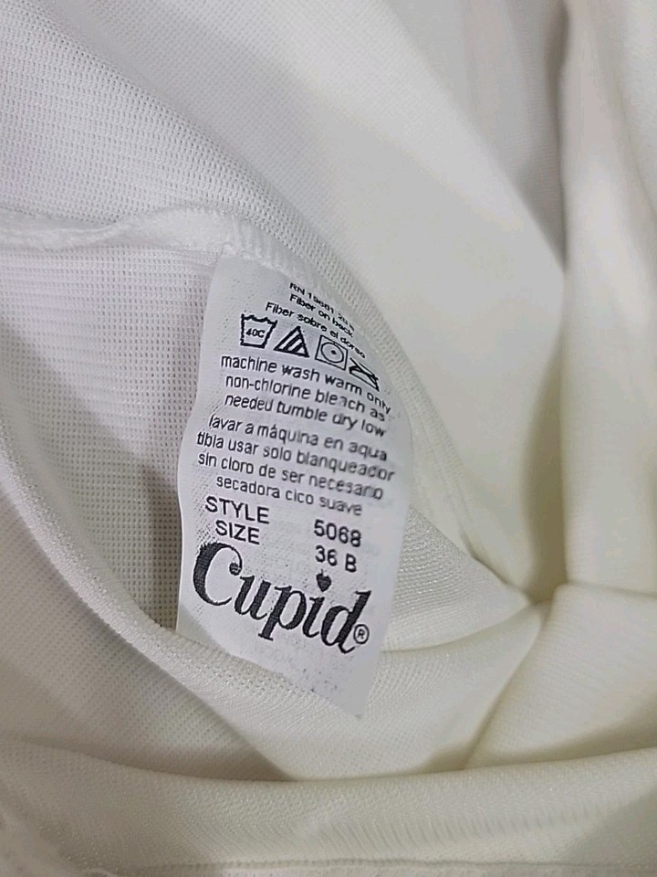 Vintage Cupid Girdle Shapewear Women’s Size 36B White Wireless Satin ...