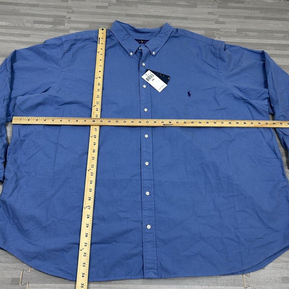 Polo Ralph Lauren Core Replen Button Shirt Mens Size 5XB Blue Long ...