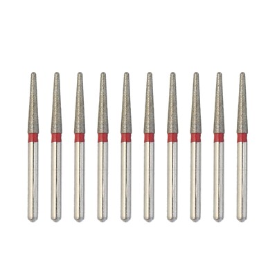 Dental Burs Diamond FG High Speed Round End Taper Fine Grit Red TR-13F ...