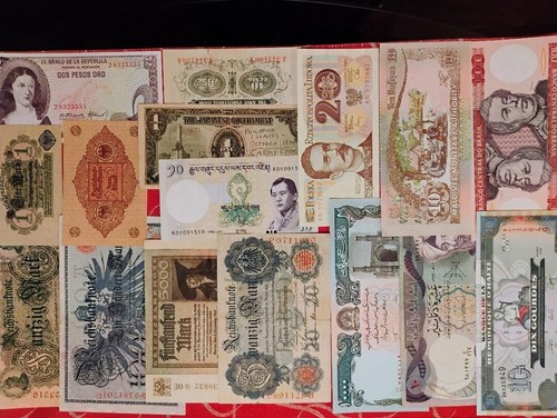 International Paper Money Lot, 11 Different Nations Circulated in Good ...