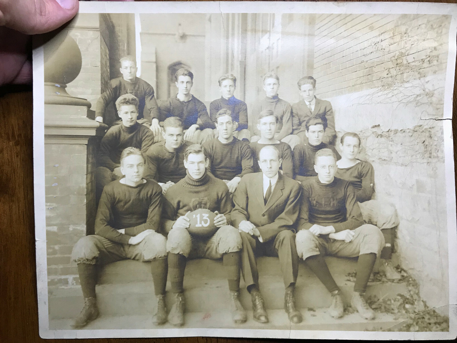 1913 Washington Irving High School Football Team In Uniform Photo ...