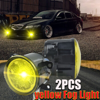 Pair Bumper yellow LED Fog Lights Driving Lamps For Acura TSX 2011-2014 ...