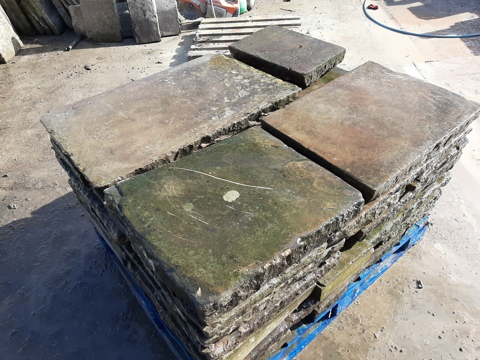 Yorkshire stone flags slabs genuine reclaimed paving thestonedealer £95 ...