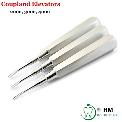 Surgical Root Extracting Loosen Coupland Elevators Set of 3 Dental ...