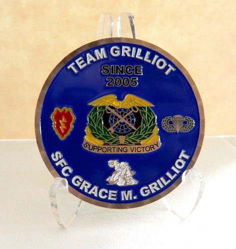 MILITARY POLICE & QUARTERMASTER TEAM GRILLIOT MP CHALLENGE COIN 2.50 ...