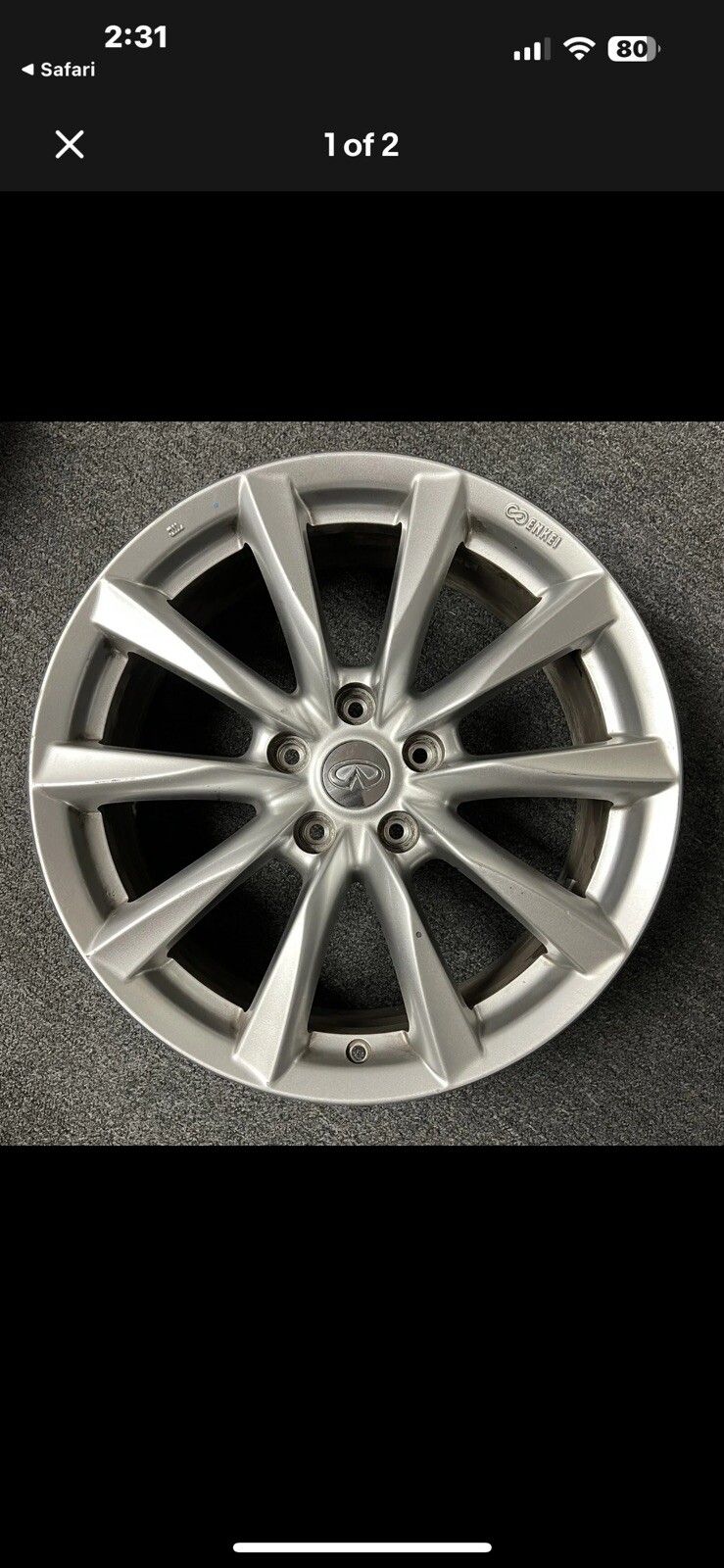 Infiniti G37 All Silver 18 Inch OEM Wheel 2011 to 2015 for sale online ...