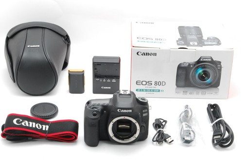 [MINT w/Box] Canon EOS 80D 24.2 MP Digital SLR Camera body Black From ...