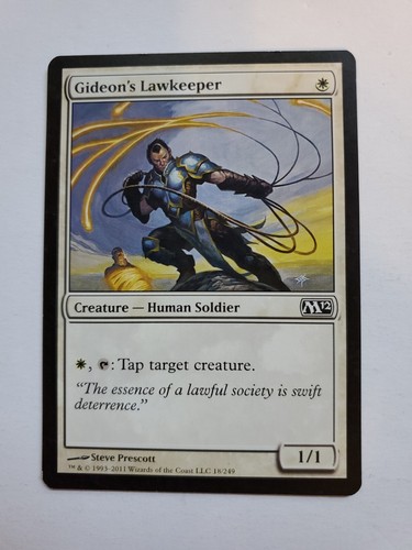 MTG Magic The Gathering Card Gideon's Lawkeeper Creature Human Soldier ...