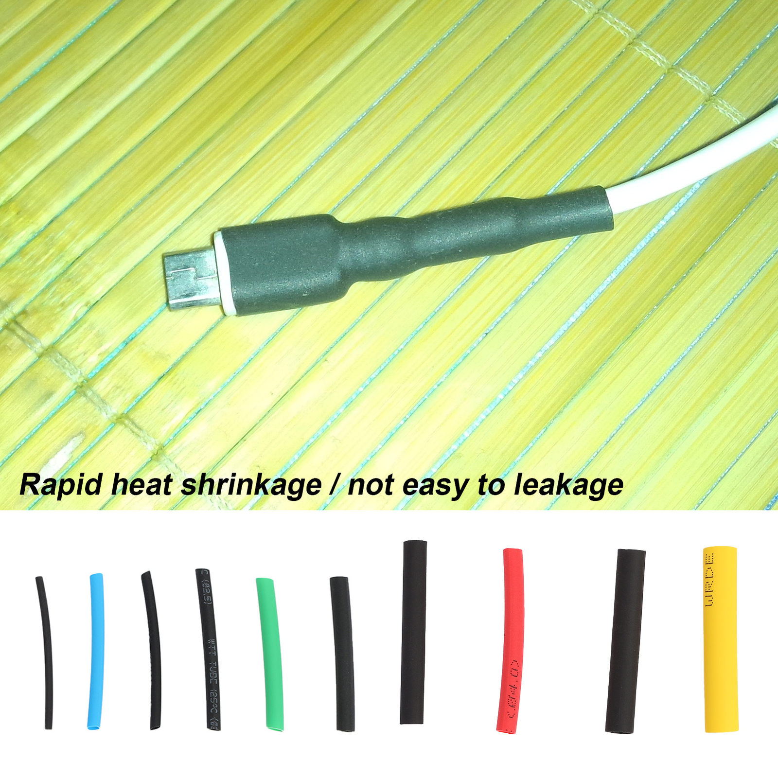 580pcs Heat Shrink Tubing with Storage Box Easy to Use 38mm/45mm Heat ...