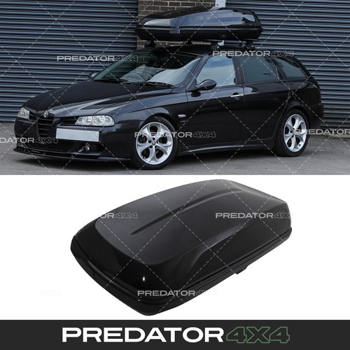 500L LITRE UNIVERSAL SLIM BLACK LUGGAGE STORAGE TRAVEL CAR ROOF BOX ...